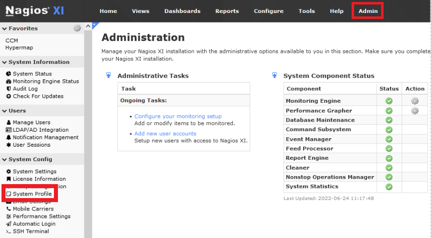Generating the XI Diagnostic Profile
